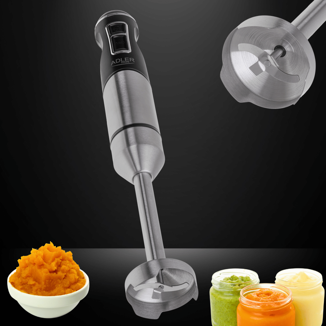 Blender Vertical de Mână din Inox cu 4 Lame - MAX 1900W – BLENDMIX